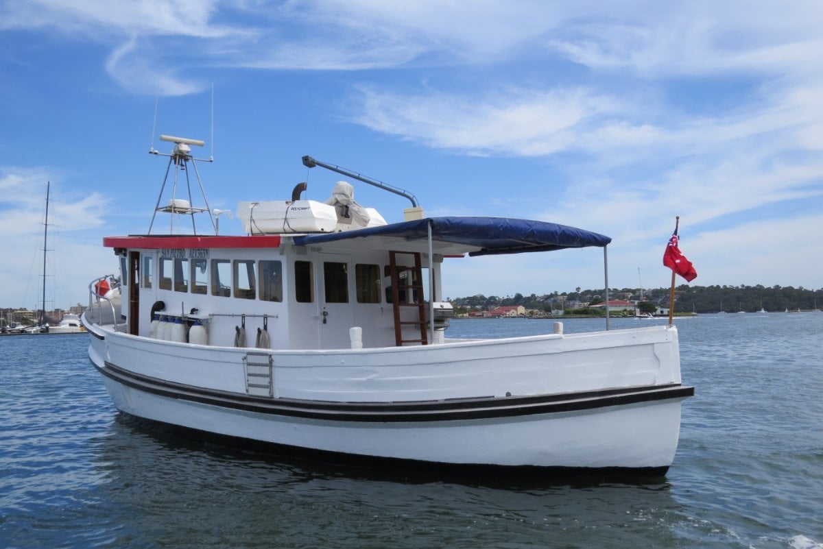 Timber Motor Cruiser ( Converted Trawler) For Sale | Hallett Boat Brokers