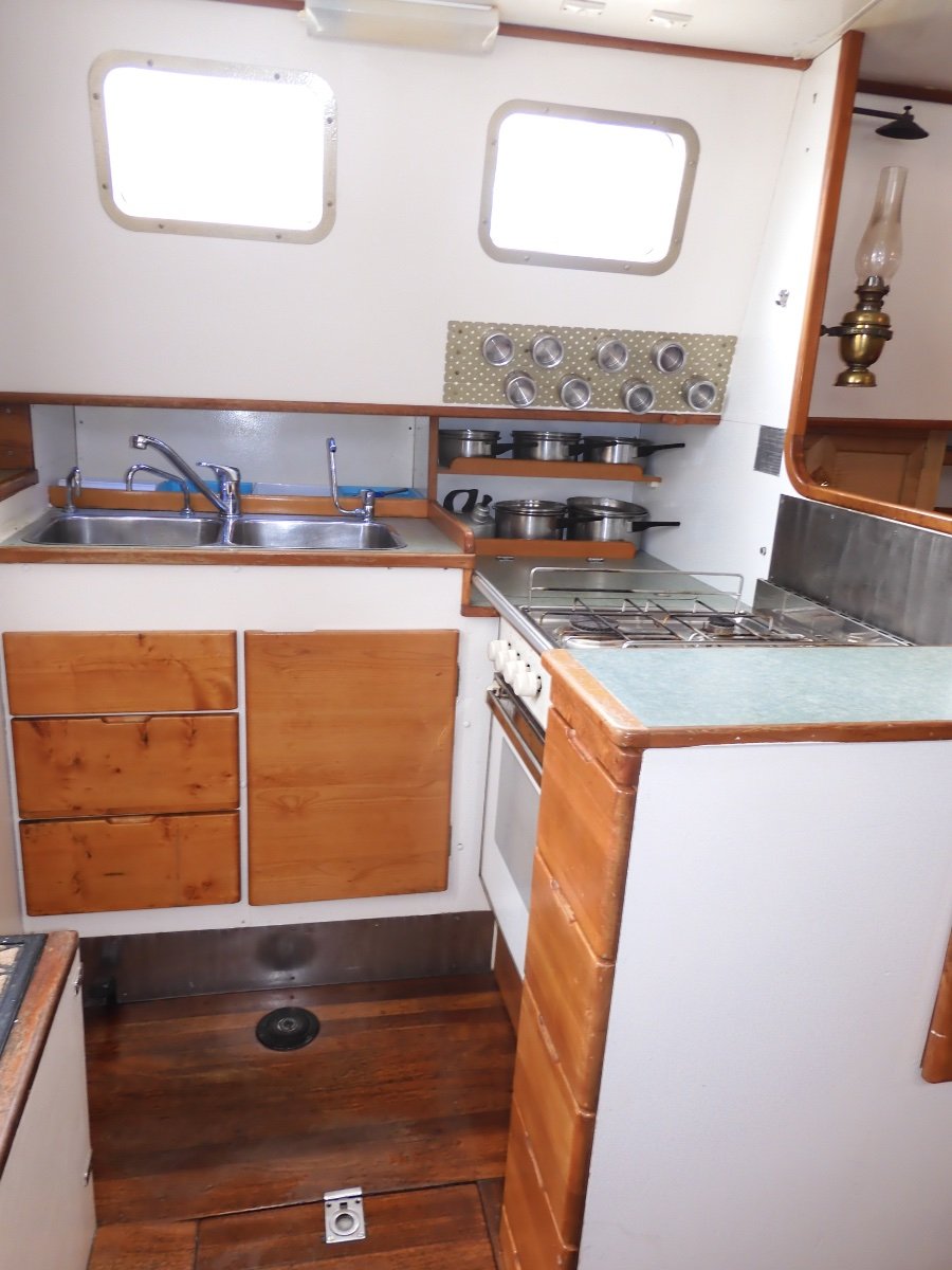 Used Alan Payne Skookum 40ft Steel Cruising Yacht Capable Bluewater ...