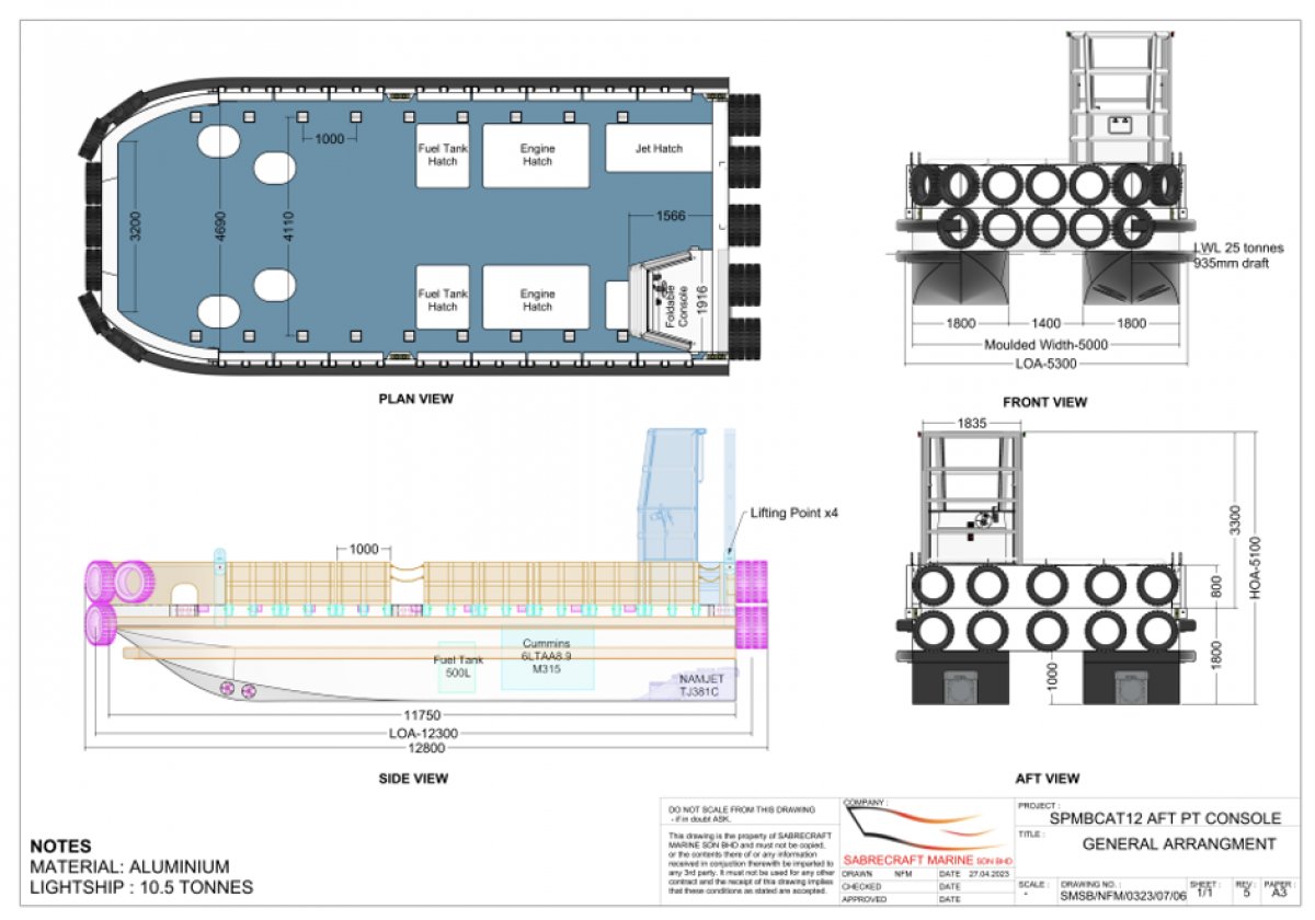 New Sabrecraft Marine Spmbcat12000 Heavy Duty Transfer Shuttle ...