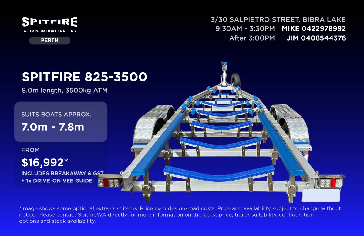 3 5t Spitfire Aluminium Trailer Suits Boats 7 0m 7 8m For Sale Boat