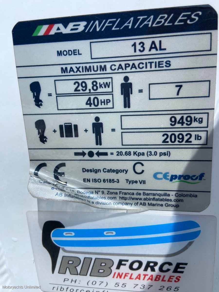Ab Inflatables Alumina Alx 13 - Aluminium Floor 4m Rib: Dinghies ...