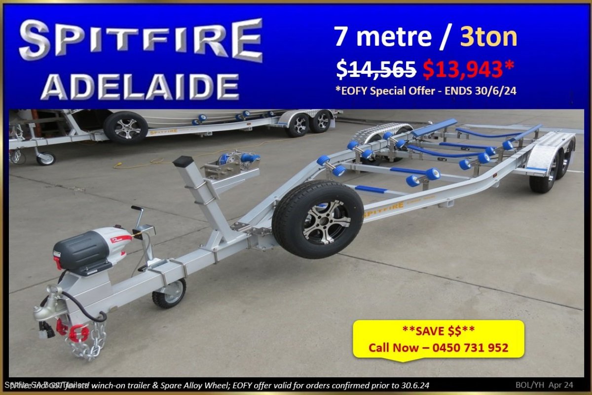 Used Spitfire Aluminium Boat Trailer - *eofy Special* - 7m X 3000kg Atm ...
