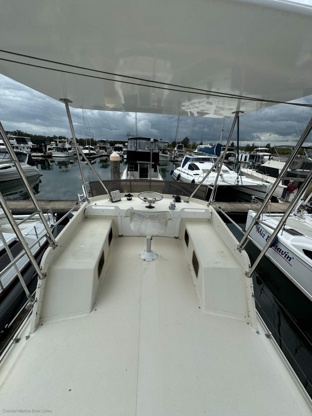 Aquarius 35 Flybridge Cruiser For Sale | Coastal Marine Boat Sales
