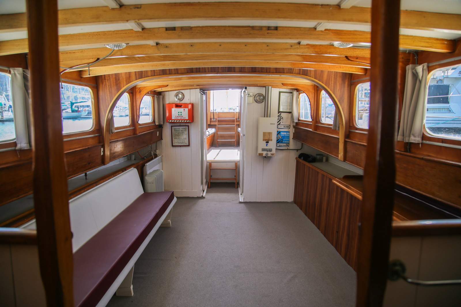 Custom Built 64ft Huon Pine Timber Motor Cruiser For Sale | Derwent ...