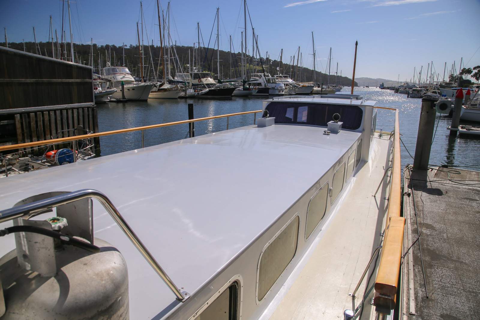 Custom Built 64ft Huon Pine Timber Motor Cruiser For Sale | Derwent ...