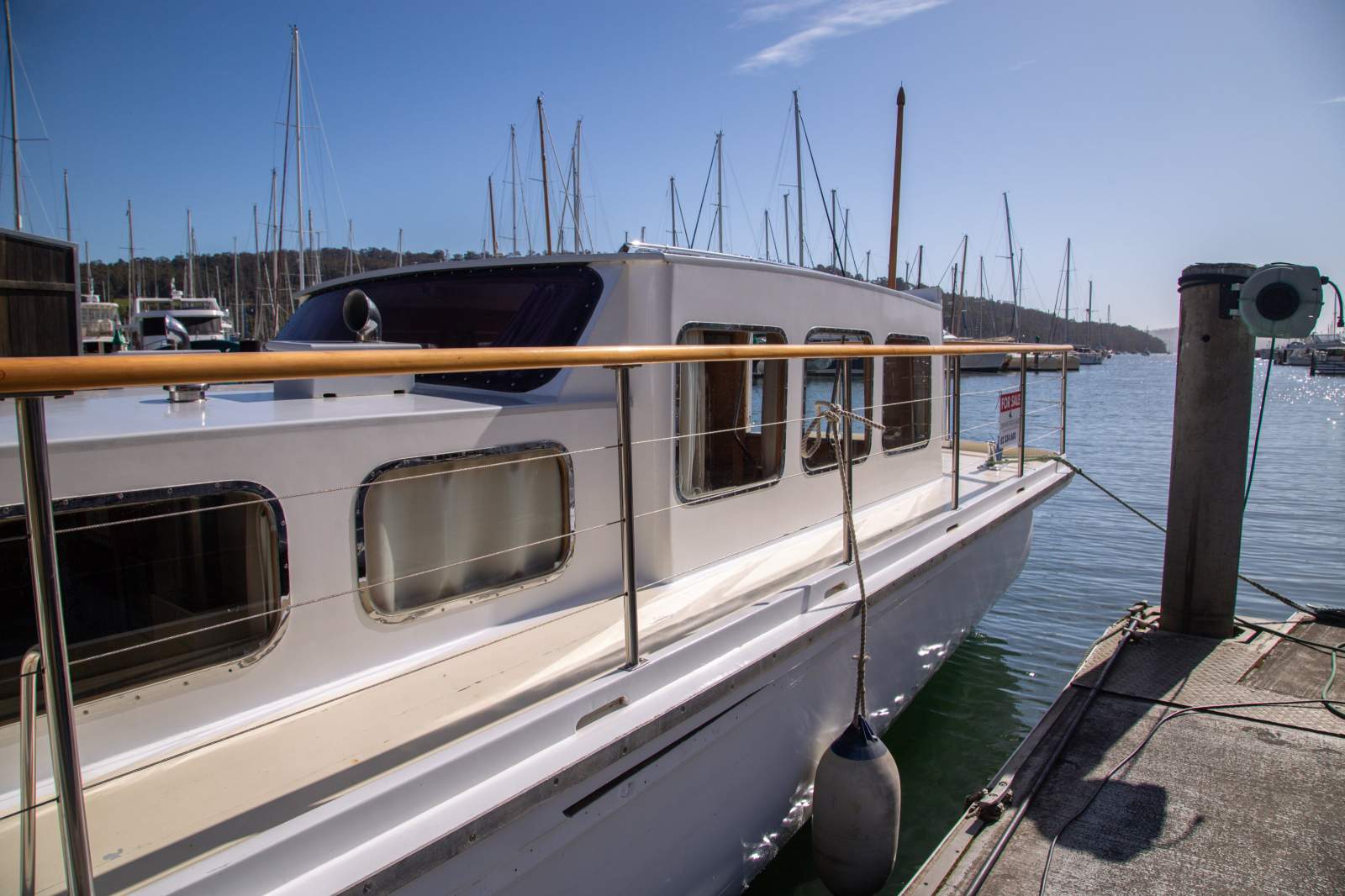 Custom Built 64ft Huon Pine Timber Motor Cruiser For Sale | Derwent ...