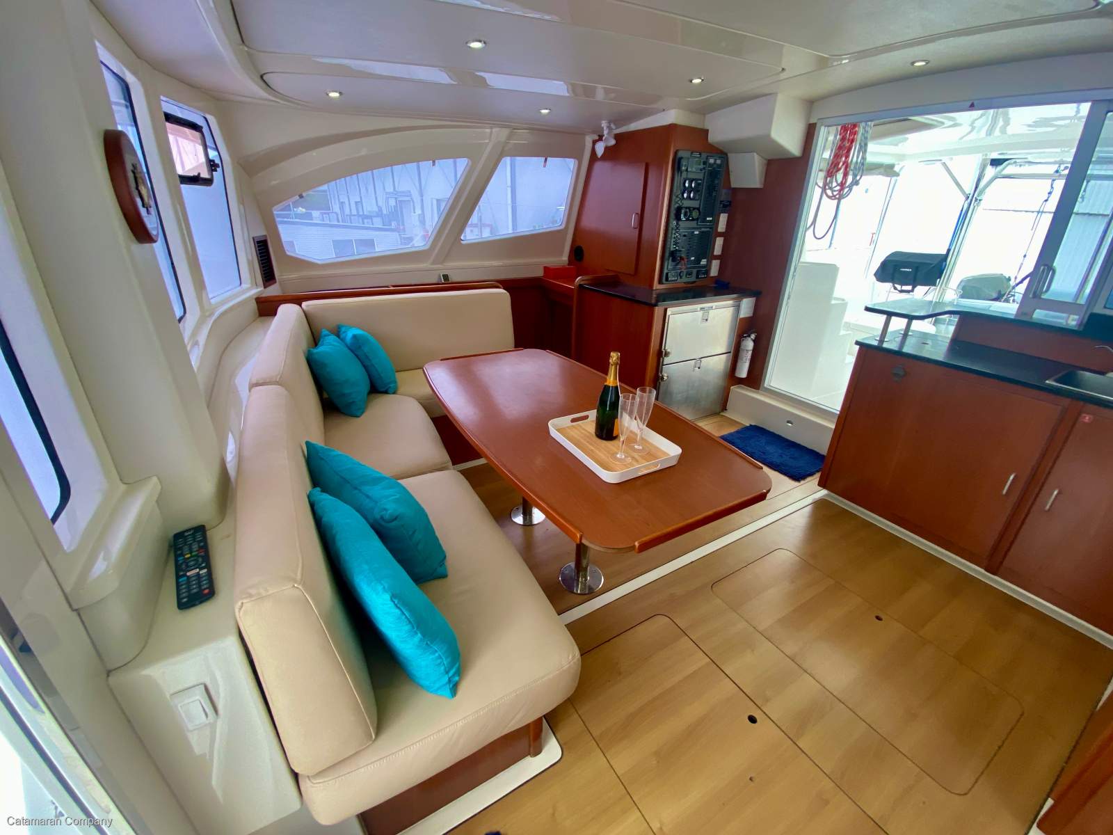 Leopard Catamarans 44 Forward cockpit/lounge For Sale | Catamaran Company