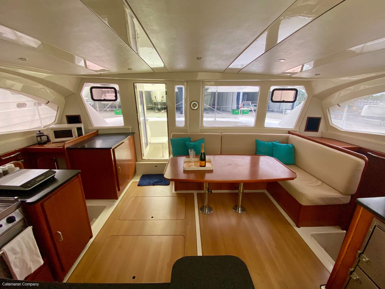 Leopard Catamarans 44 Forward cockpit/lounge For Sale | Catamaran Company