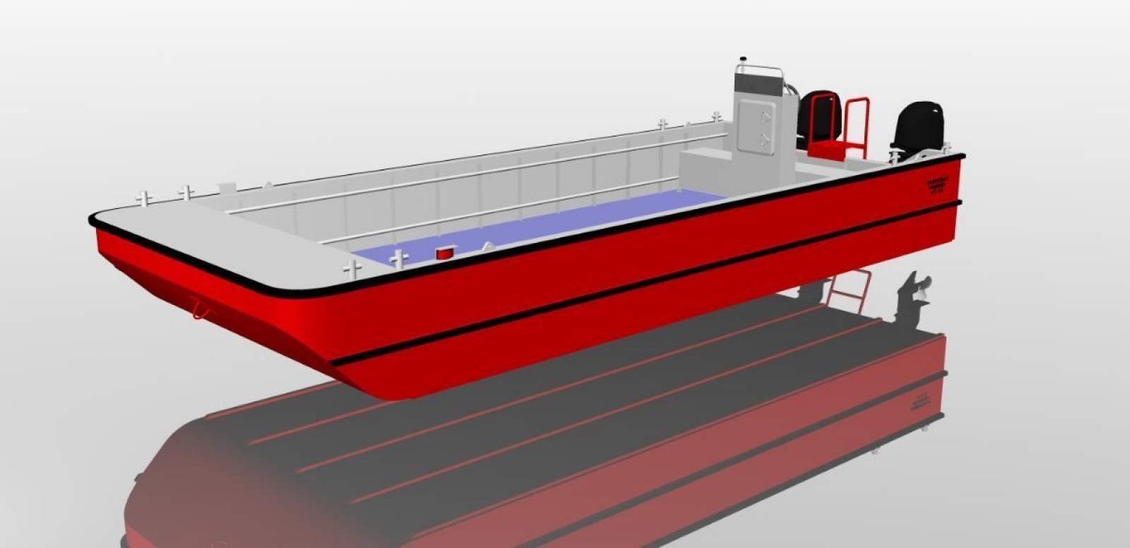 New Stalwart Marine WB7400-3 Work Boat Punt with Engine Pods with CE ...
