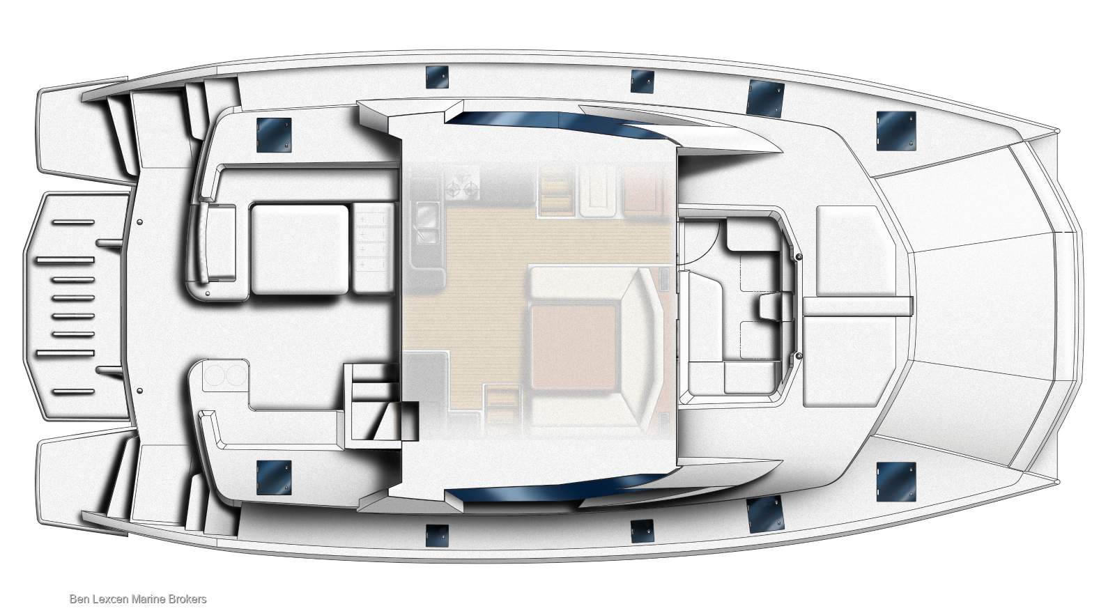 Used Leopard Catamarans 51 Powercat Flybridge Owners Version for Sale ...