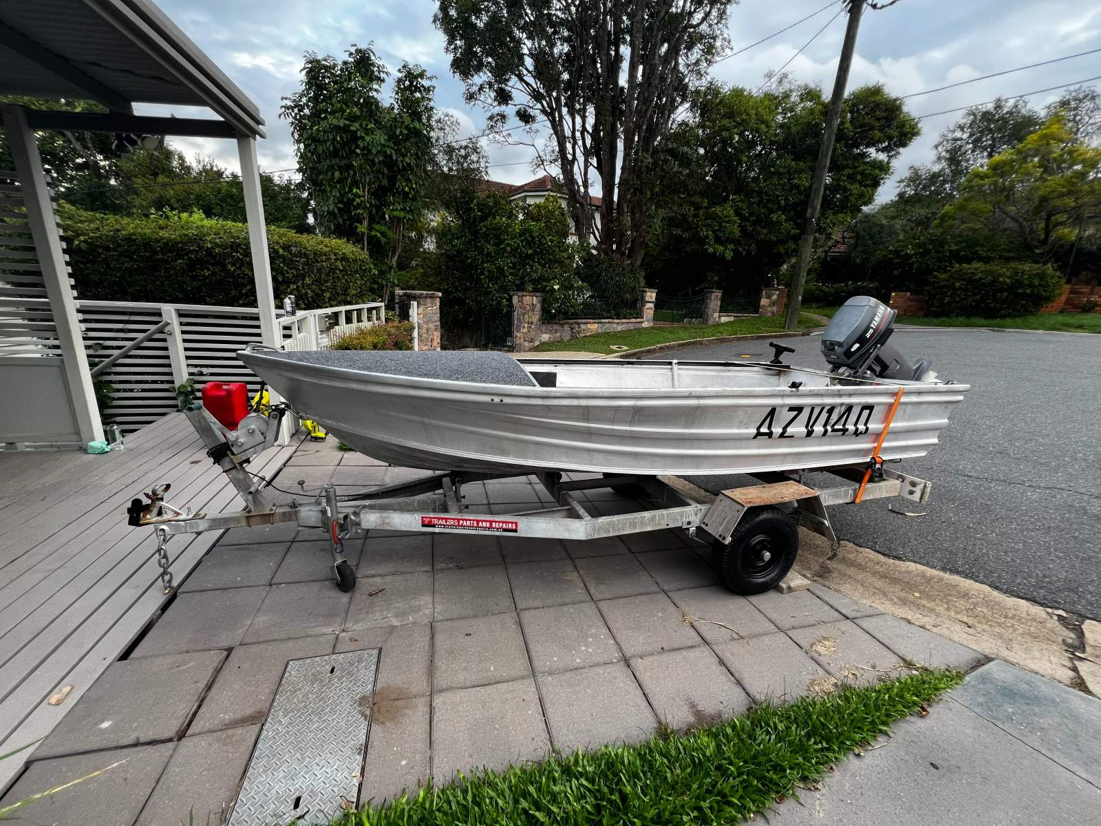 Used Tinny - Aluminum 4.05m With Motor And Trailer for Sale | Boats For ...