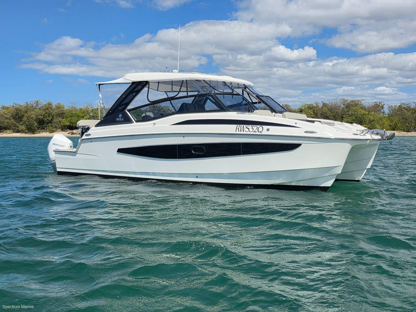 Used Aquila 32 Sport Twin 300 Hp Mercury Verado V8 Outboards for Sale ...