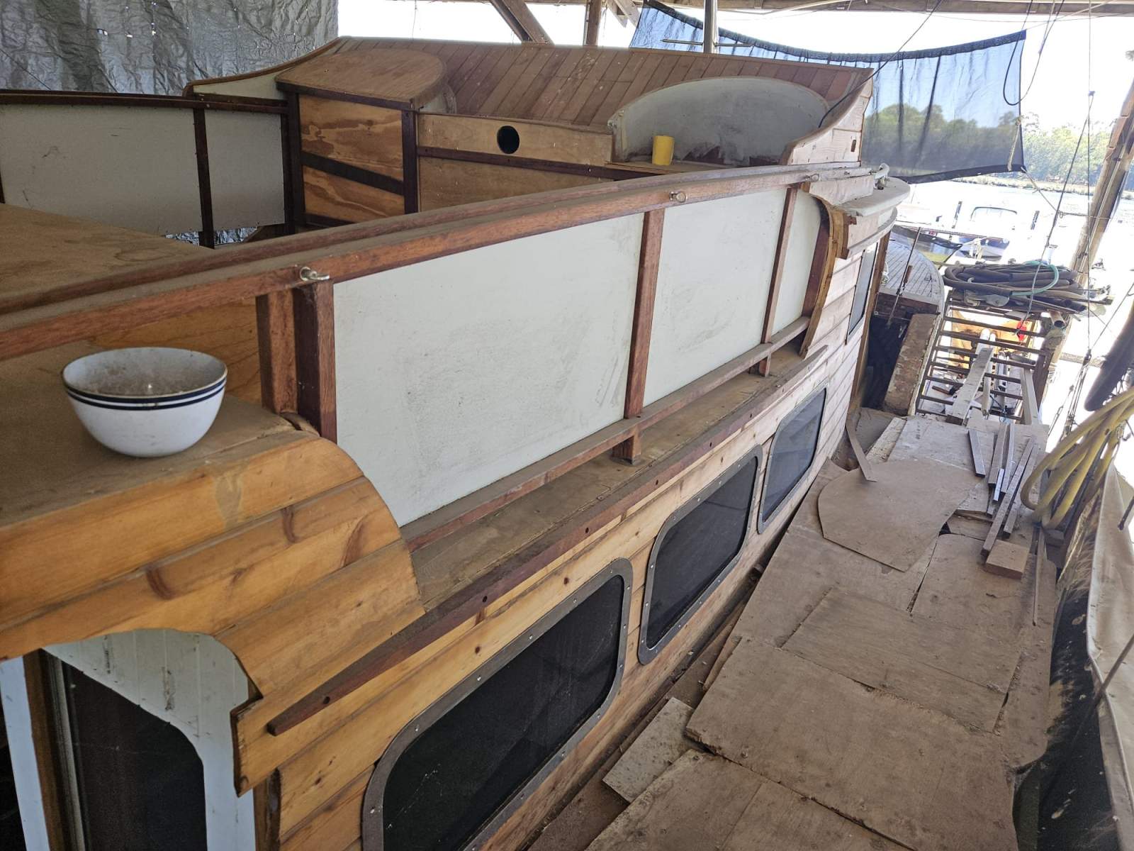 Used Wooden Boat Project Or Amazing Tiny Home. for Sale | Boats For ...