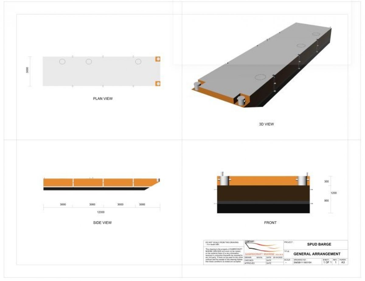 2020 Sabrecraft Marine Road Transportable Deck Barge | Boat Research ...